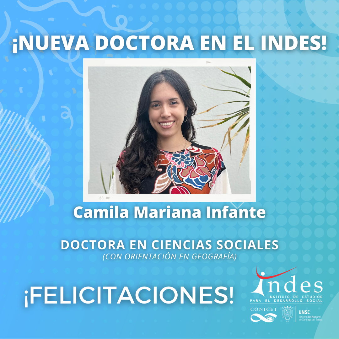 ¡NUEVA DOCTORA EN EL INDES! – INDES | Instituto de Estudios para el ...