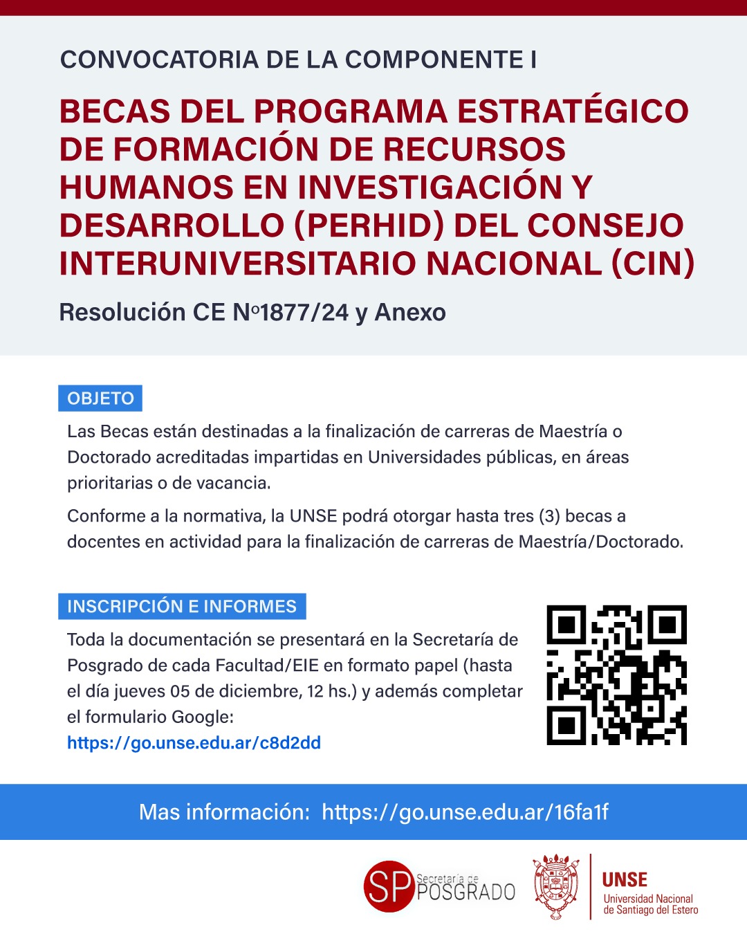 Convocatoria de la Componente I: Becas Del PERHID Del Consejo Interuniversitario Nacional ...